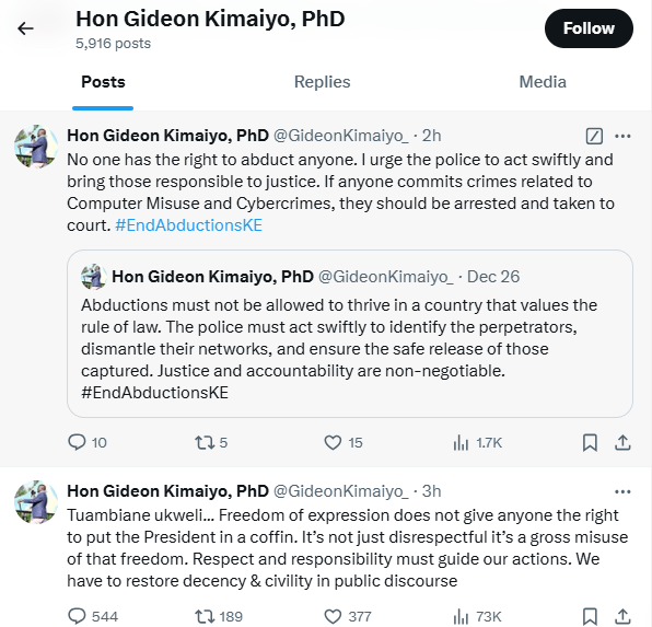 ‘No one has the right to abduct anyone’ – UDA MP states amid rising ...