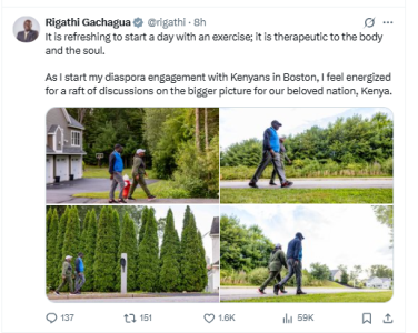 Gachagua in Boston seeking to influence Kenyan politics remotely ...