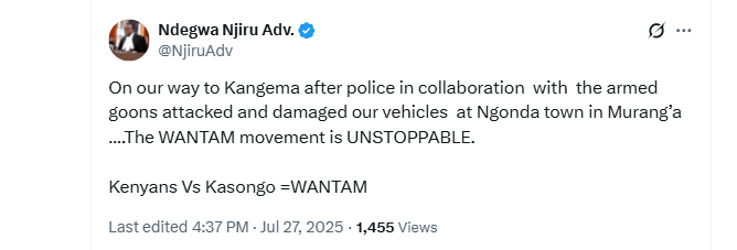 Ndegwa Njiru breaks silence after being caught in Murang’a incident ...