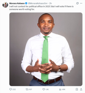 Morara Kebaso bows out of 2027 race - People Daily