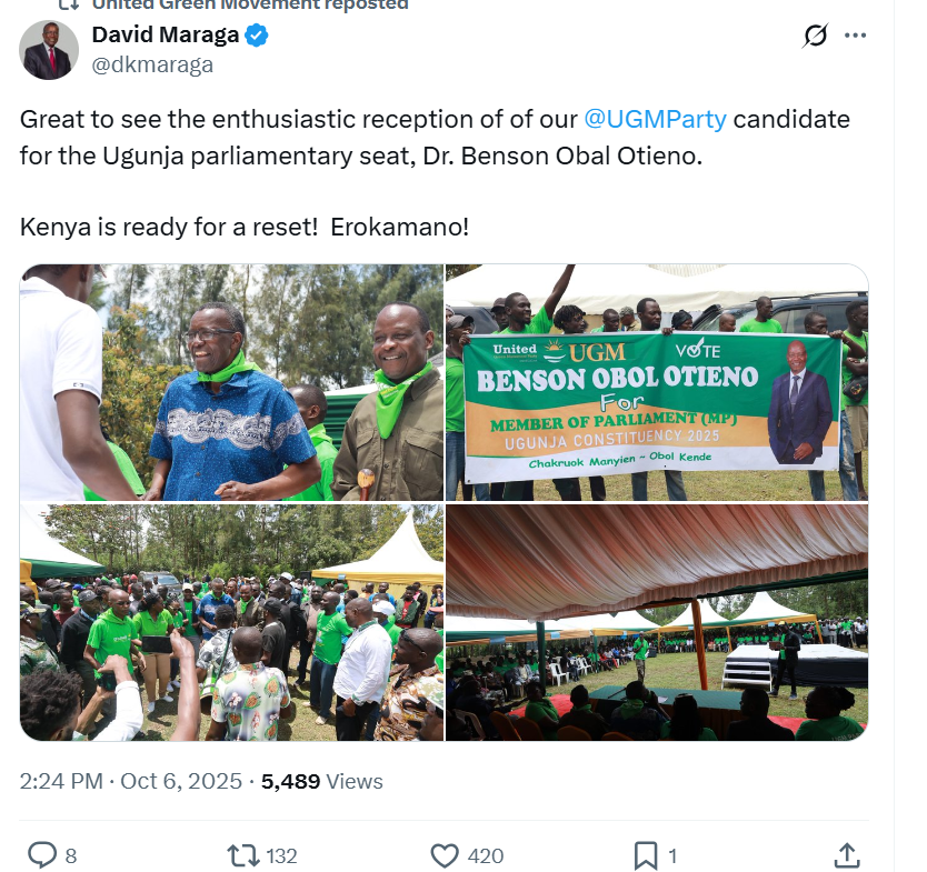 Maraga prepares for duel with ODM as he campaigns for UGM’s Ugunja ...