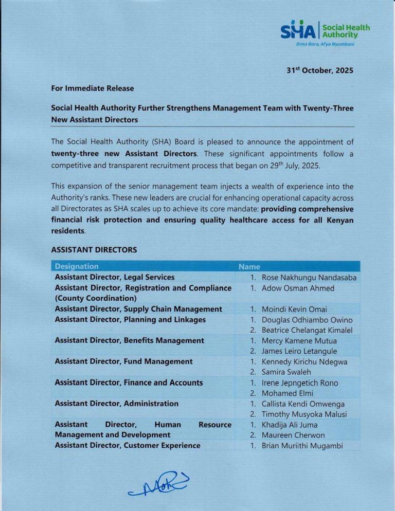 SHA appoints 23 new assistant directors across key departments - People ...