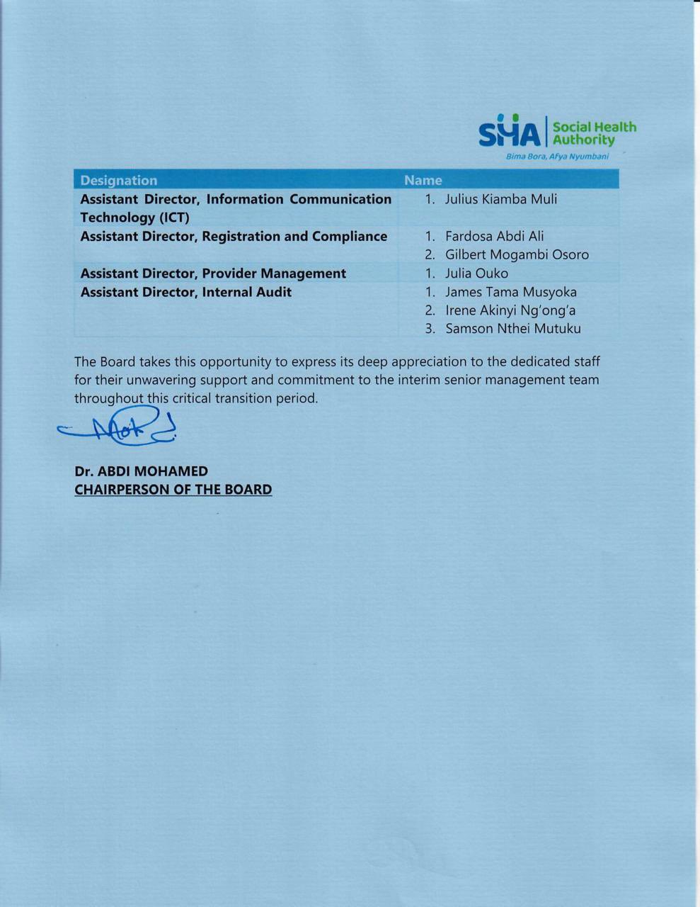 SHA appoints 23 new assistant directors across key departments - People ...