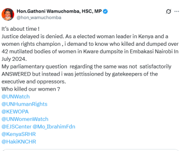 Gathoni Wamuchomba demands answers in Kware killings - People Daily