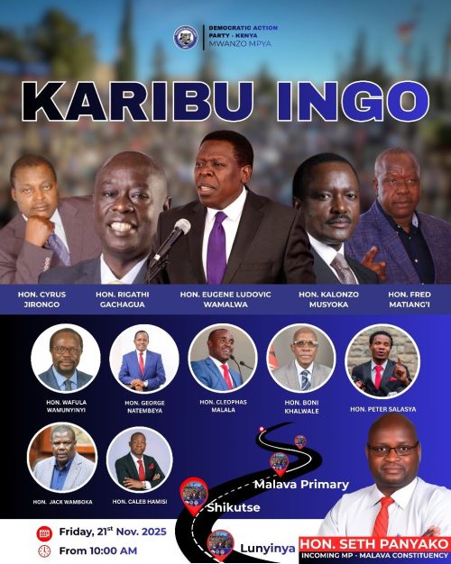 Malava by-elections: Jirongo to join United Opposition leaders to ...