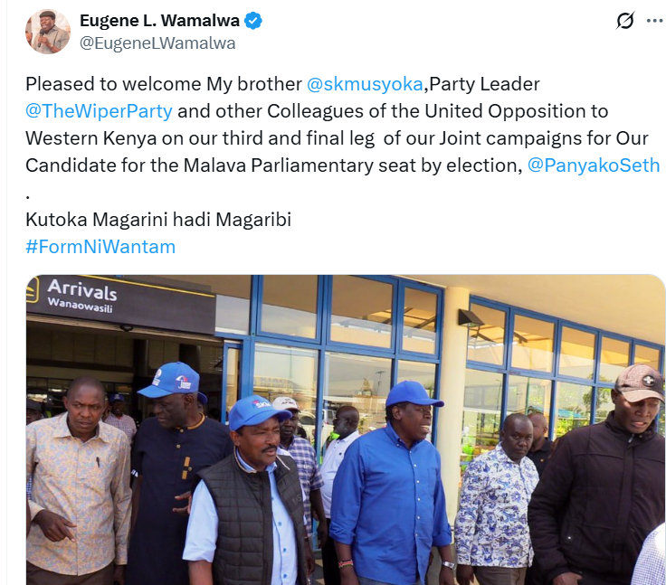 United Opposition leaders tour Western Kenya ahead of Malava by ...