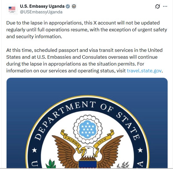 US embassy scales back operations in Uganda amid funding lapse - People ...