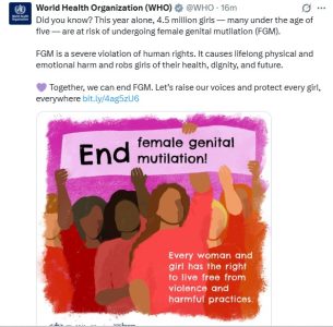 WHO reveals new FGM statistics with over 4M girls at risk - People Daily