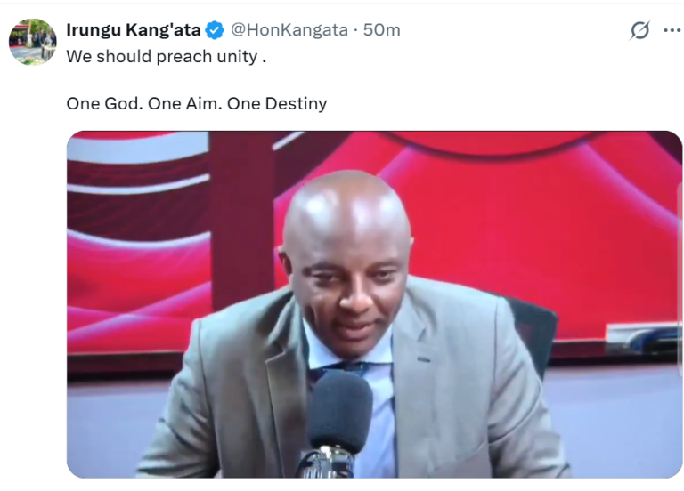 Kang’ata calls for Mount Kenya unity ahead of 2027 elections - People Daily