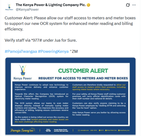 Kenya Power rolls out OCR system to streamline electricity meter ...