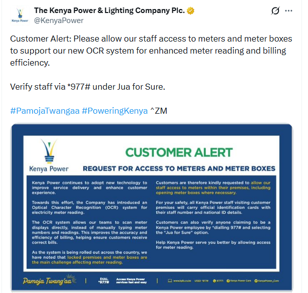 Kenya Power rolls out OCR system to streamline electricity meter ...