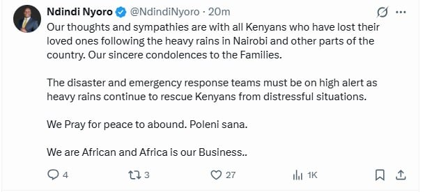 Ndindi Nyoro calls for immediate emergency response after deadly ...
